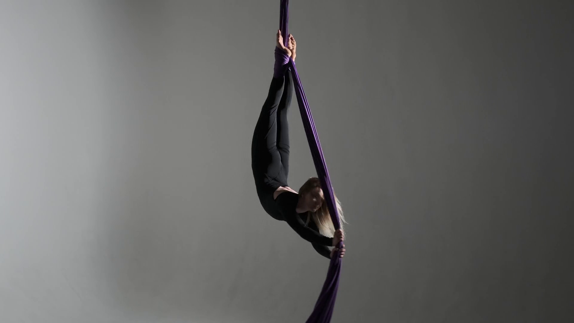 Captivating Moves On Aerial Silk Of Stock Footage SBV-347769066 ...