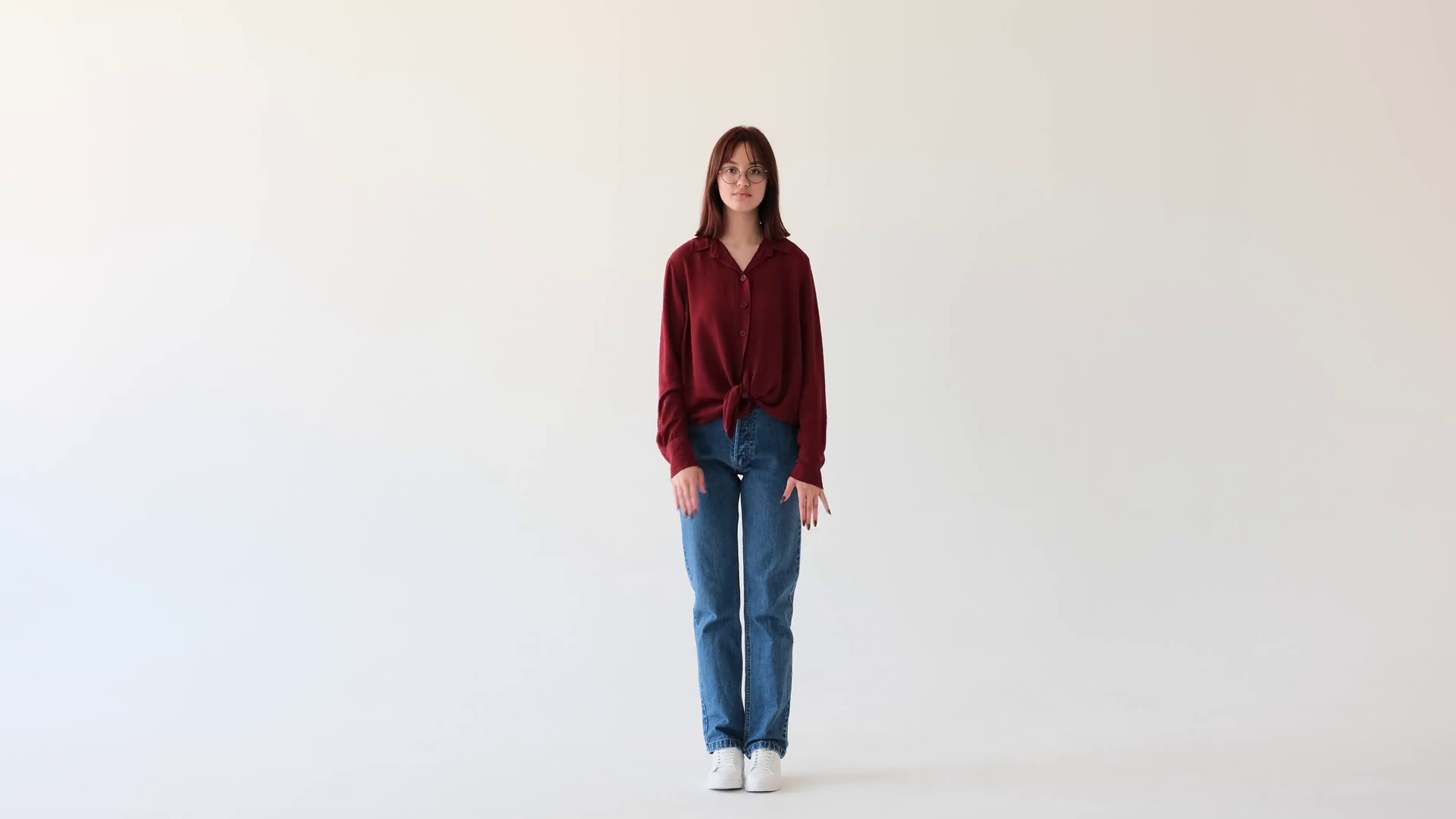 Caucasian Teenage Girl Showing Stop Gesture Stock Footage SBV-347776628 ...