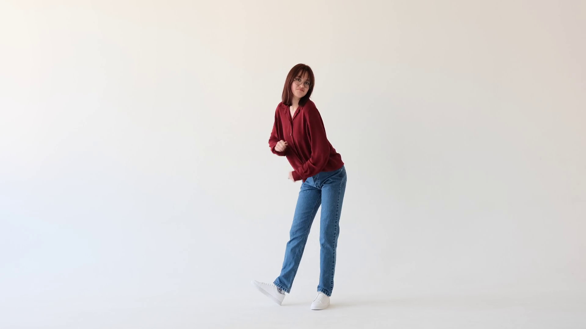 Caucasian Teenage Girl Dancing With Joy On Stock Footage SBV-347781693 ...