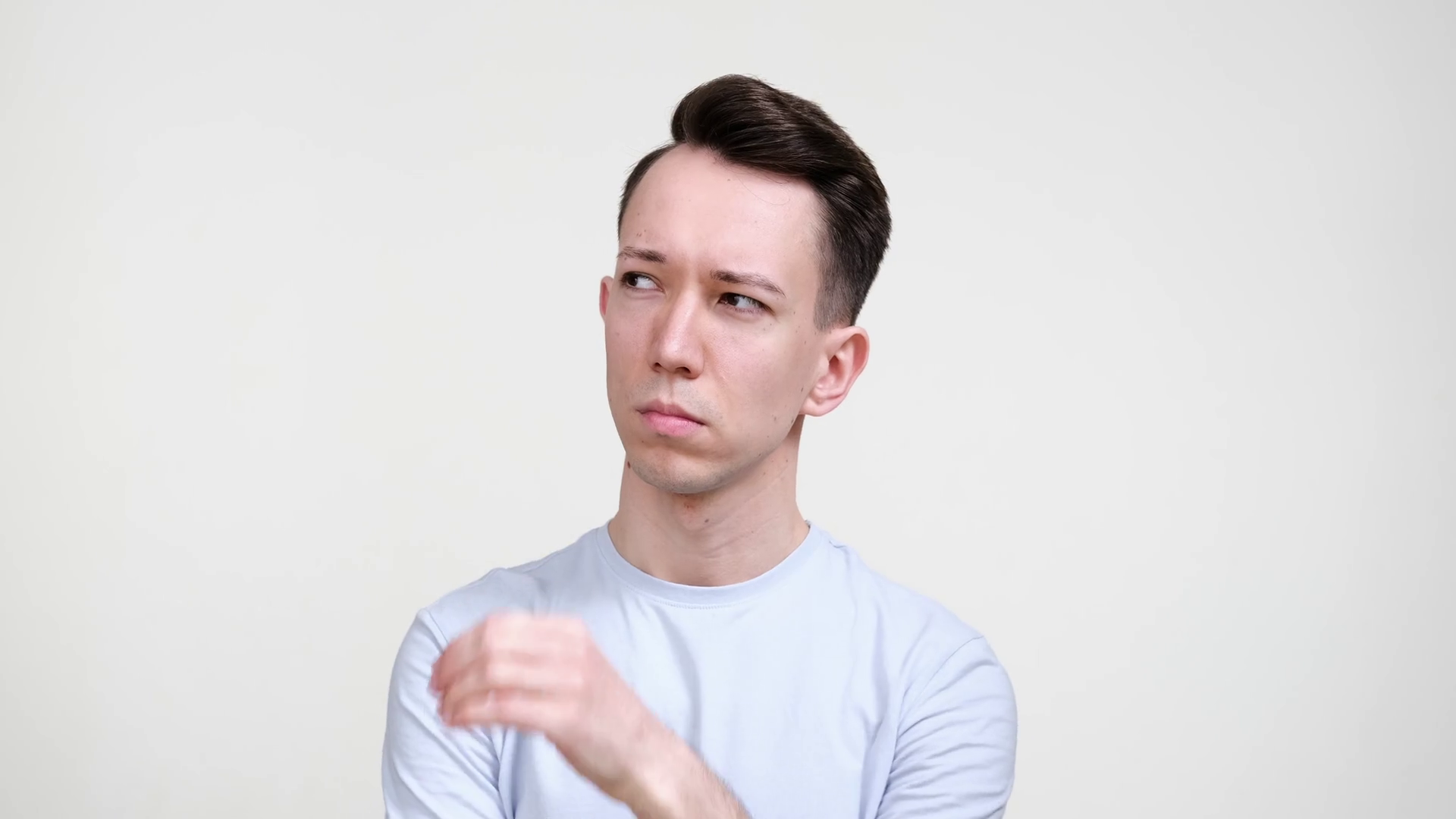 Thoughtful Caucasian Man Contemplating On Stock Footage SBV-347768859 ...