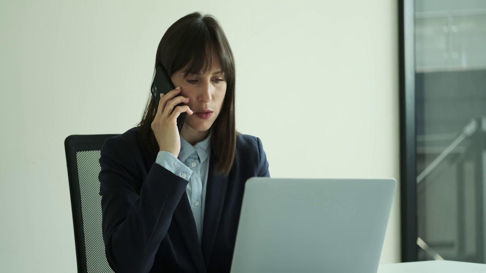 Office Woman Engaging In Phone Call In Stock Footage SBV-348388733 ...