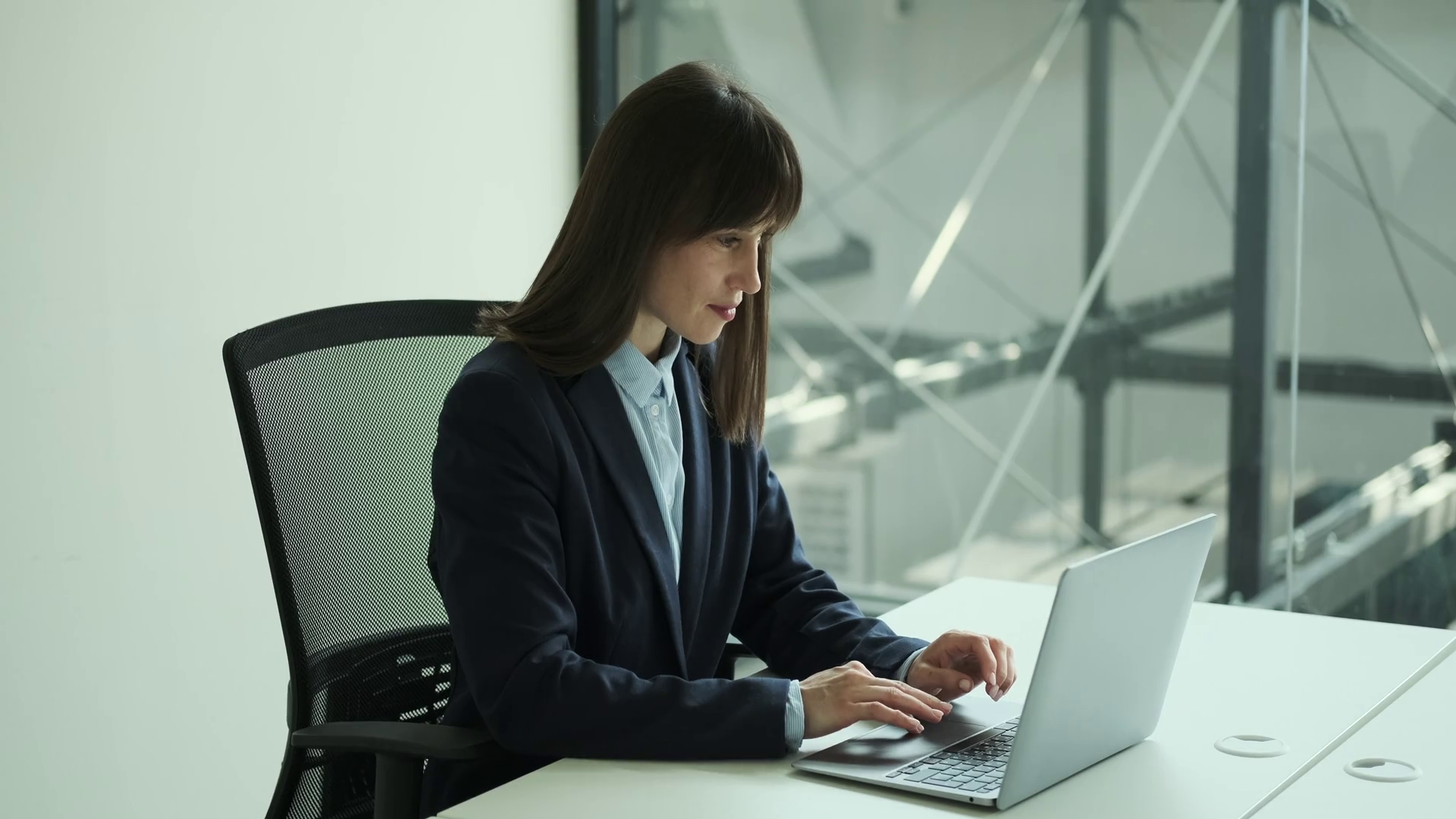 Joyful Woman Manager Smiling At Camera In Stock Footage SBV-348416825 ...