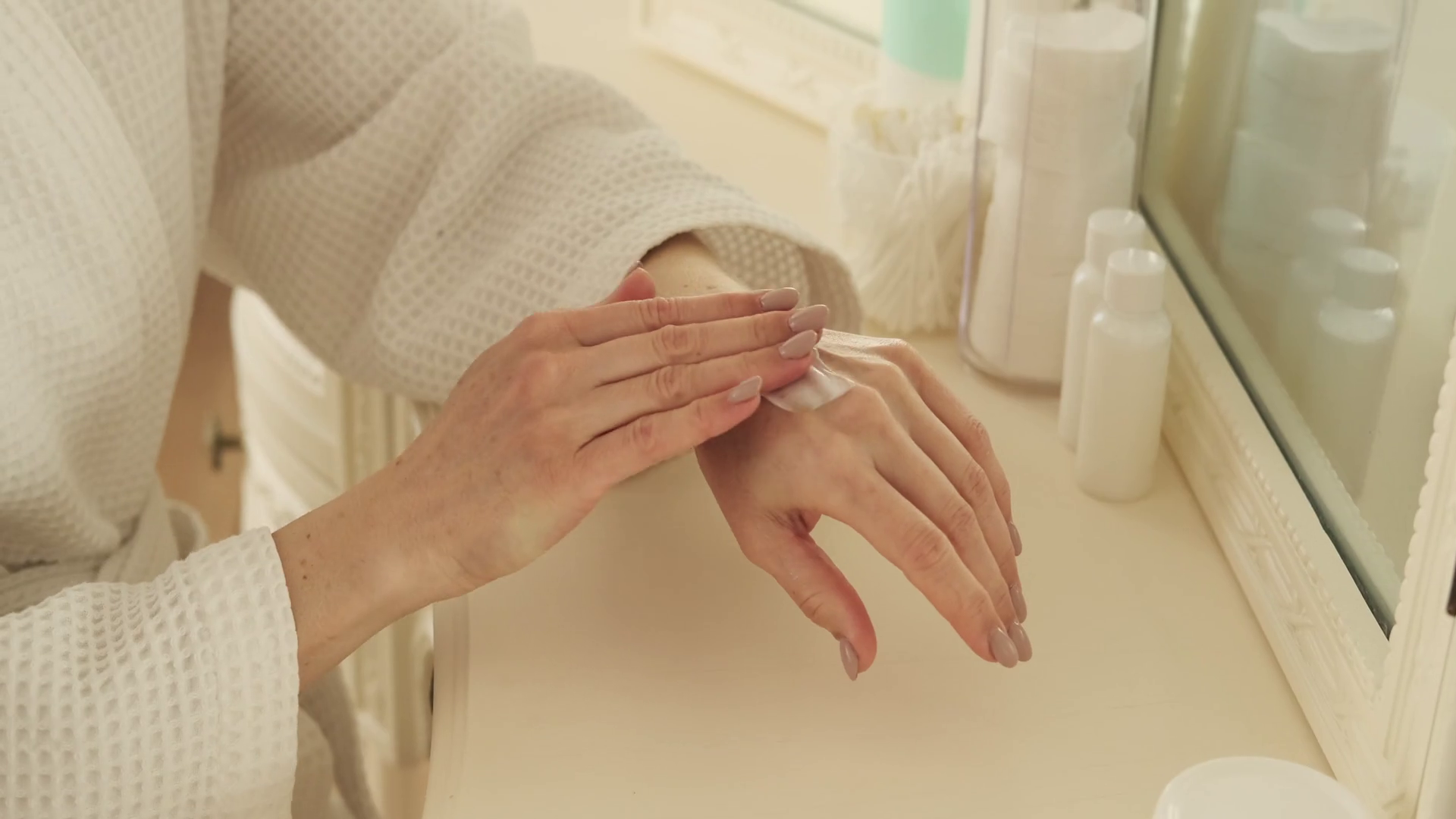 Close Up Of Woman Applying Hand Cream Stock Footage SBV-348417243 ...