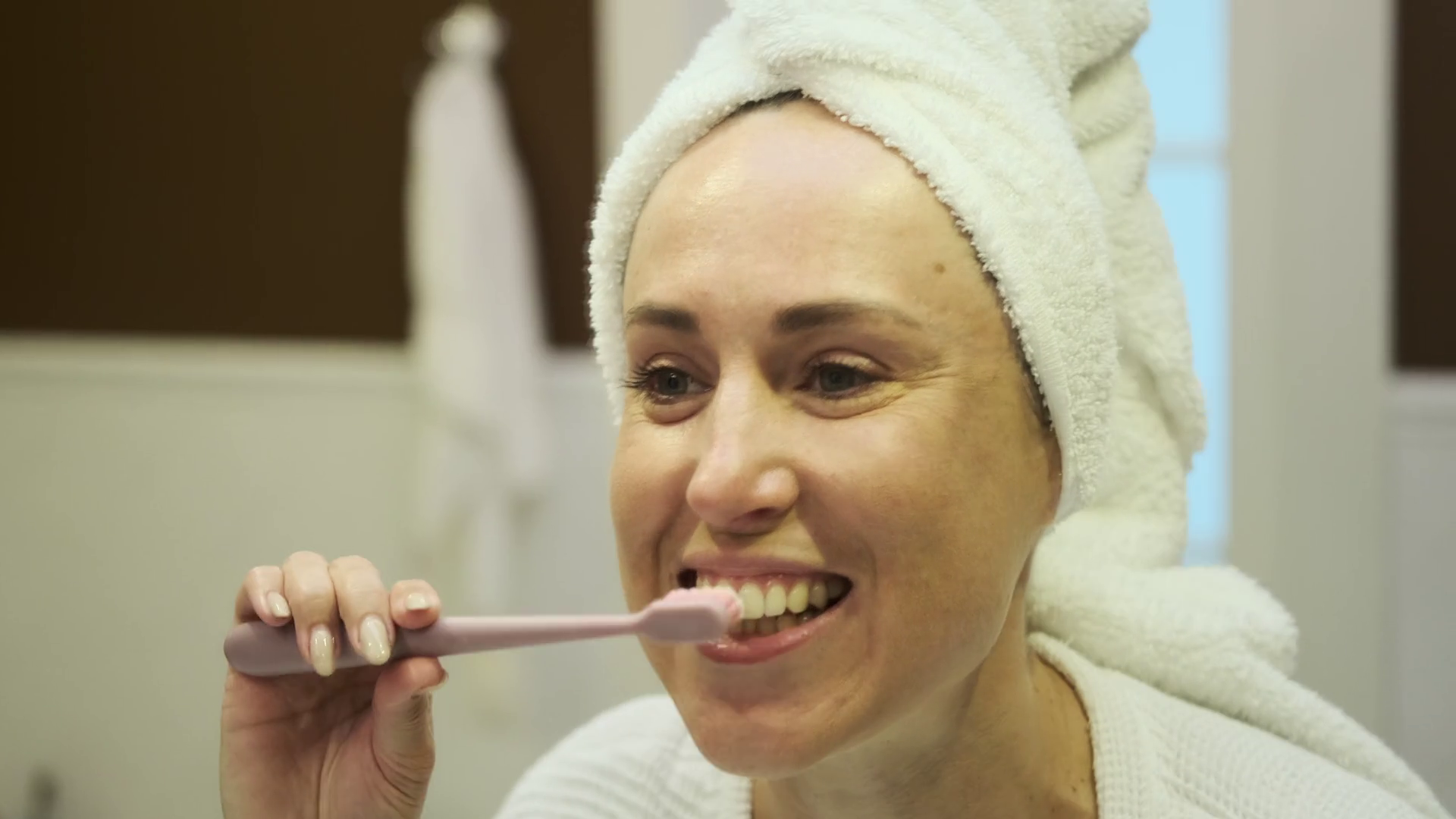 Close Up Of Woman Brushing Teeth Stock Footage SBV-348496123 - Storyblocks