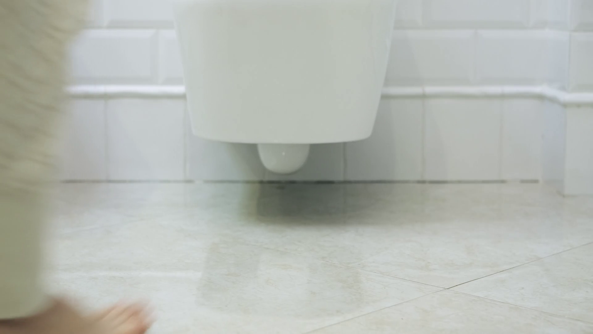 Close Up Shot Of Woman Legs Sitting On Toilet Stock Footage SBV ...