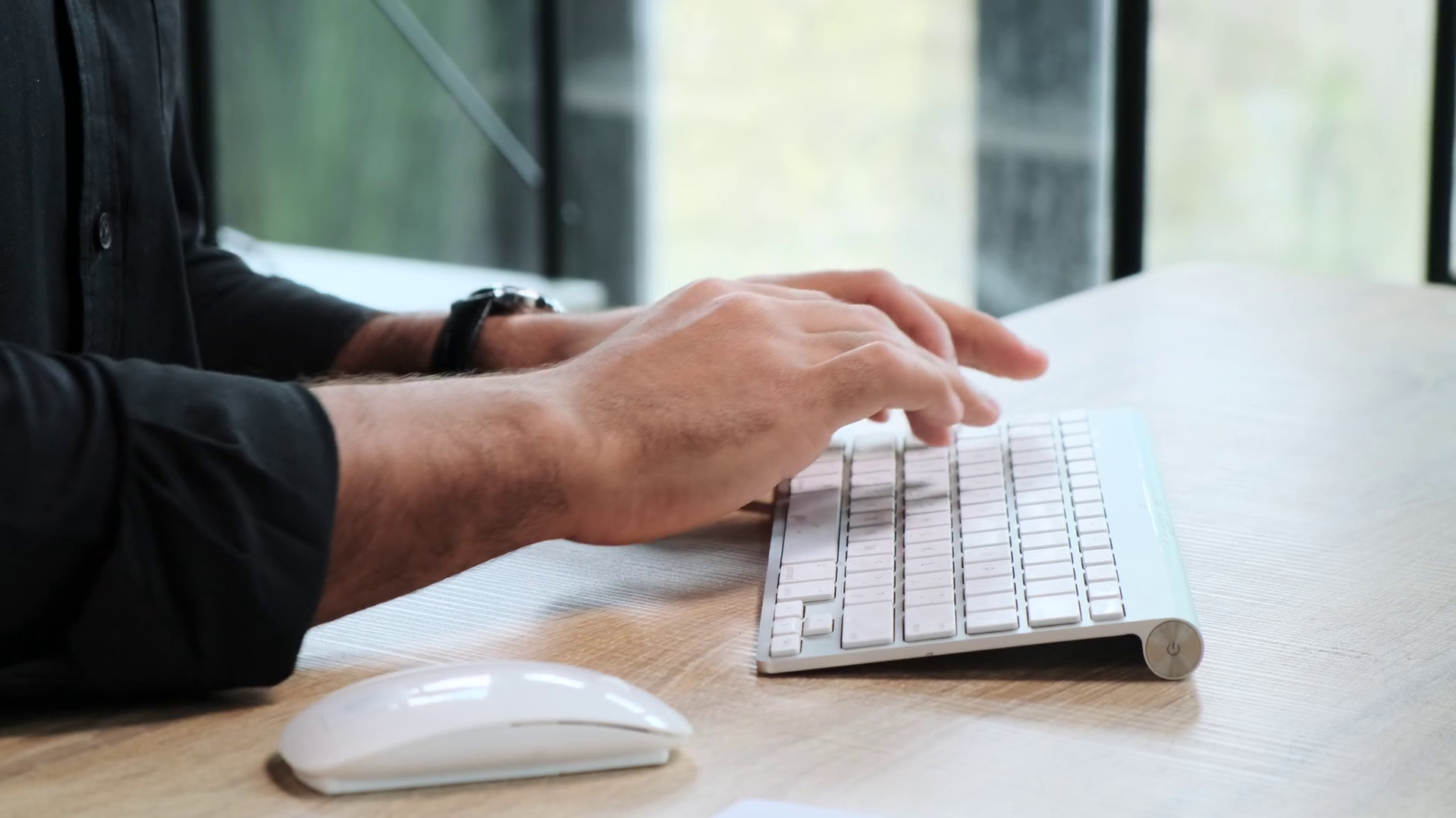 Close Up Of Male Hands Typing On Keyboard Stock Footage SBV-348555619 ...