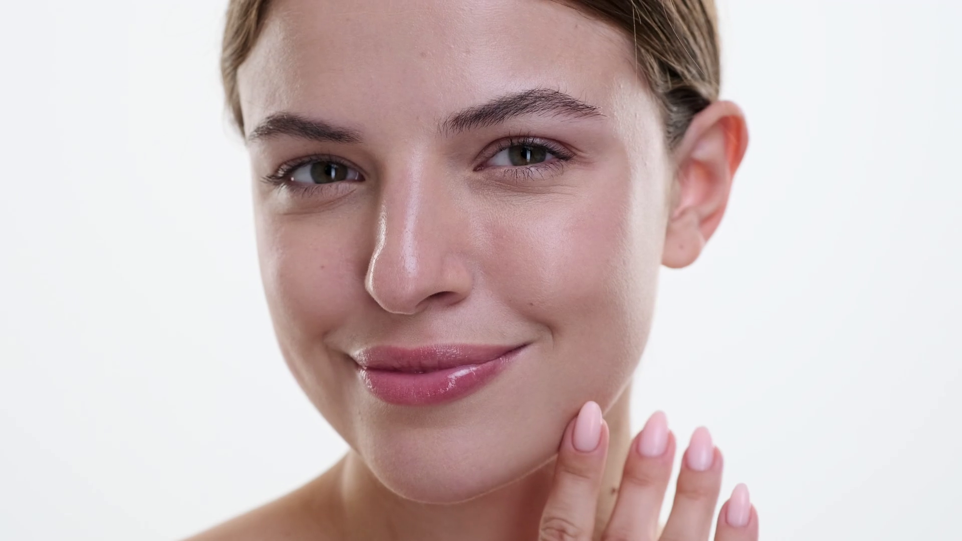 Positive Woman Winking On White Background Stock Footage SBV-348618792 ...