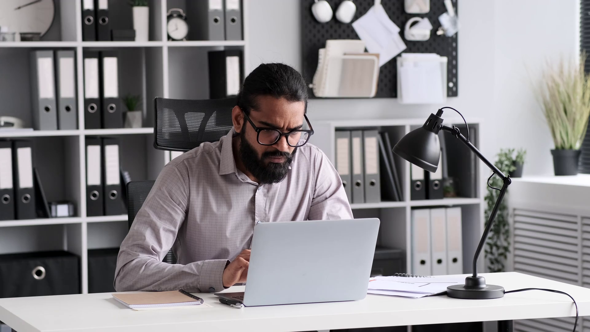 Indian Office Worker Upset About Failure In Stock Footage SBV-348807316 ...