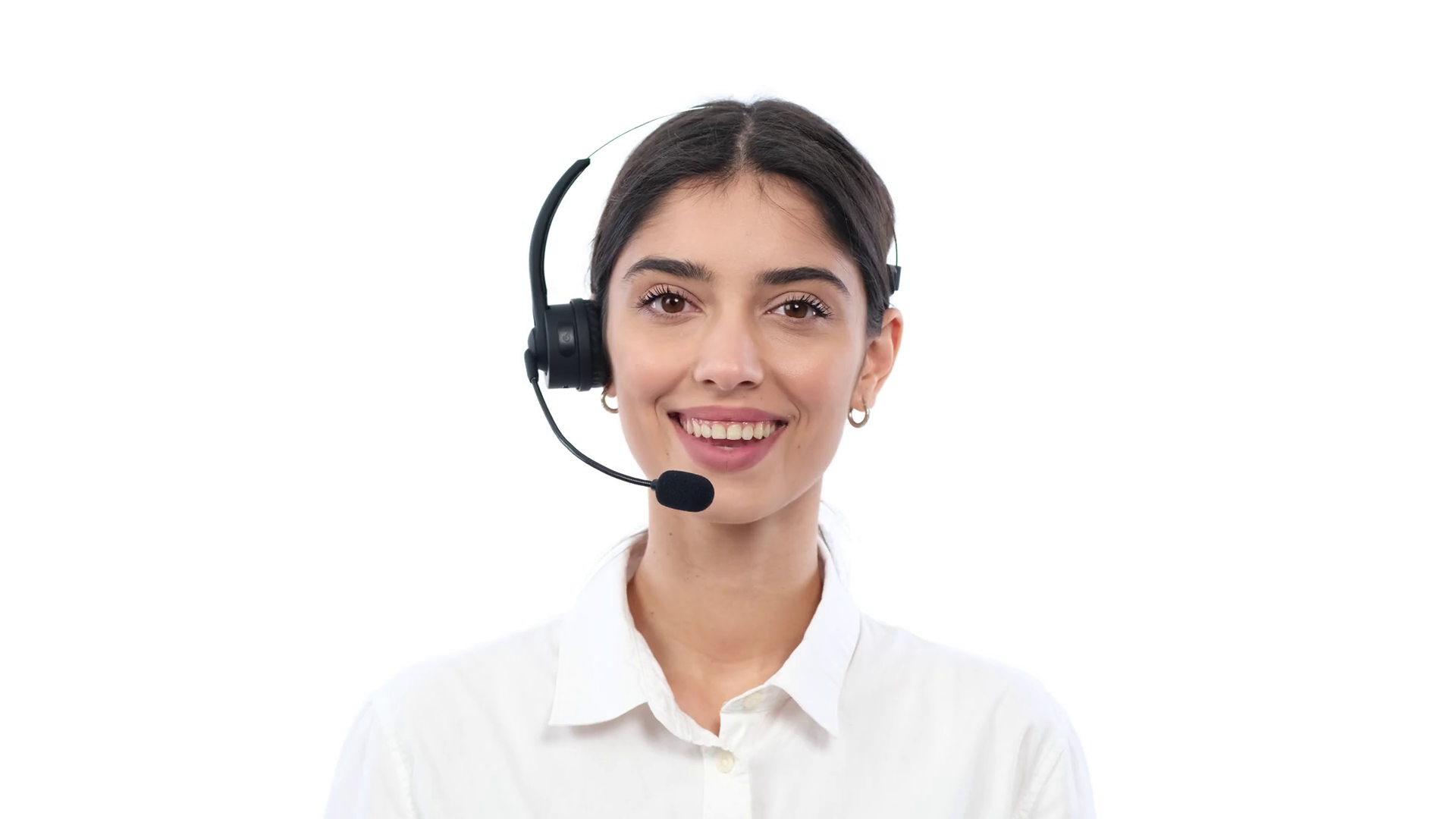 Smiling Call Center Employee Talking On Stock Footage SBV-348772091 ...