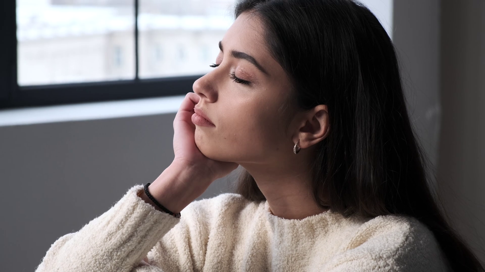 Close Up Portrait Of Depressed Caucasian Stock Footage SBV-348806855 ...