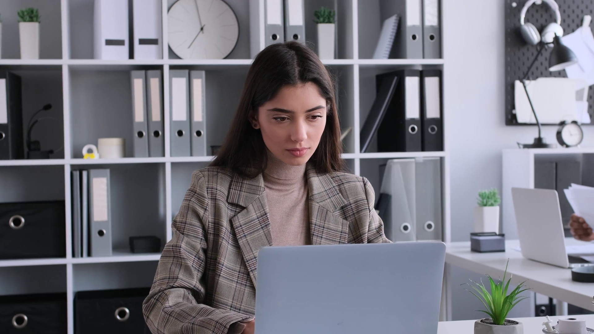 Businesswoman Working With Laptop In Office Stock Footage SBV-348857583 ...