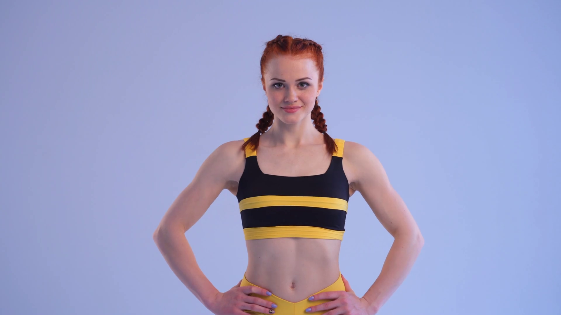 Fitness Model Posing In Studio Stock Footage SBV-322582090 - Storyblocks