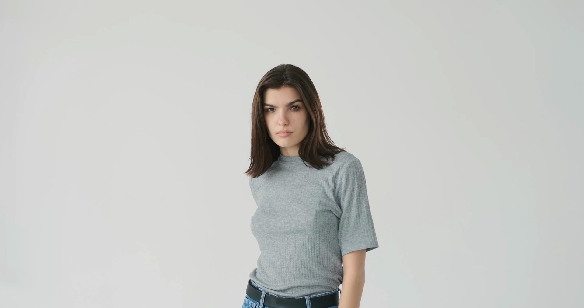 Fashion Model Posing Over White Background Stock Footage SBV-338539939 ...