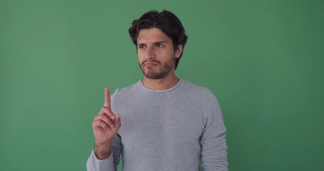 Man Pointing Green Screen Stock Footage: Royalty-Free Video Clips ...