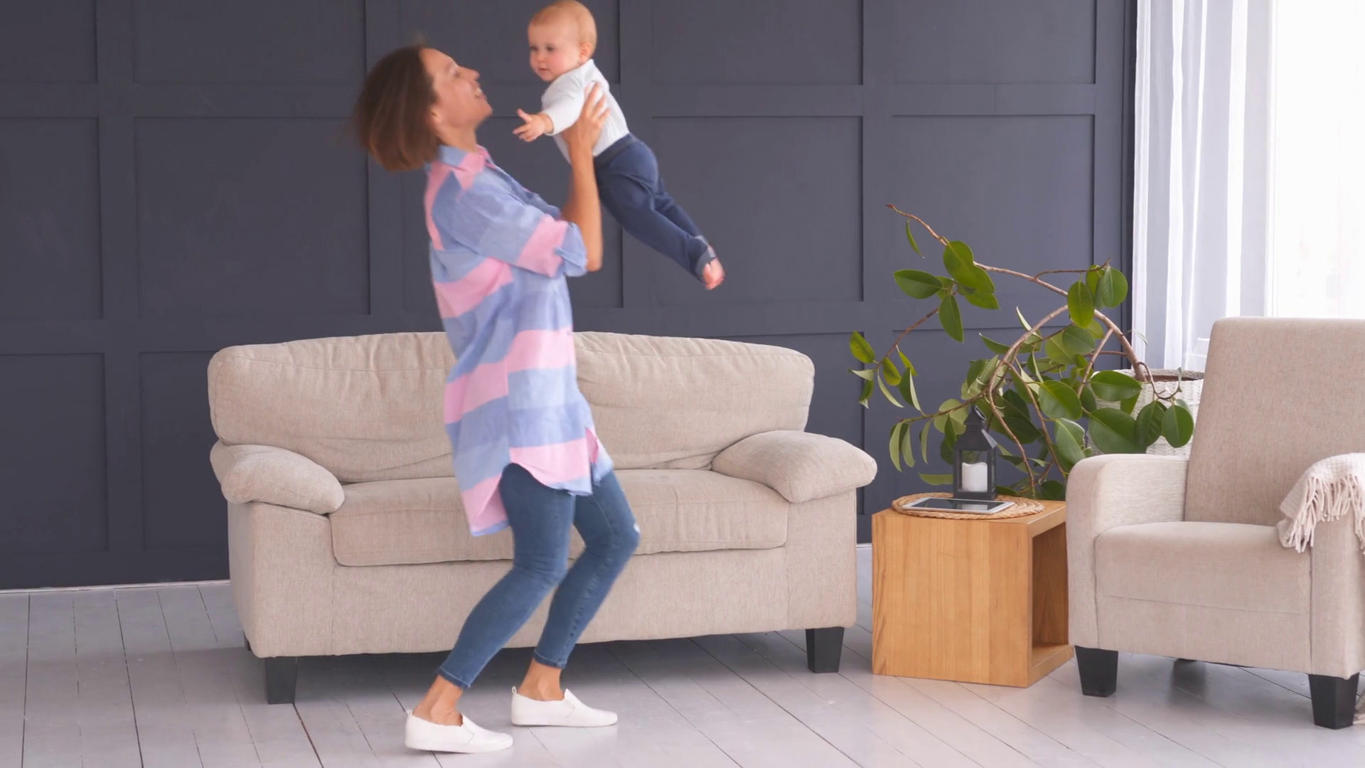 Mother Dancing With Baby Stock Footage SBV-327919257 - Storyblocks