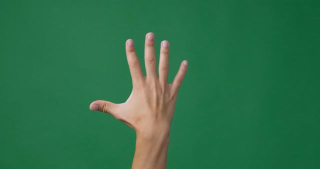 Green Screen Background Shows Her Hand Stock Footage: Royalty-Free ...