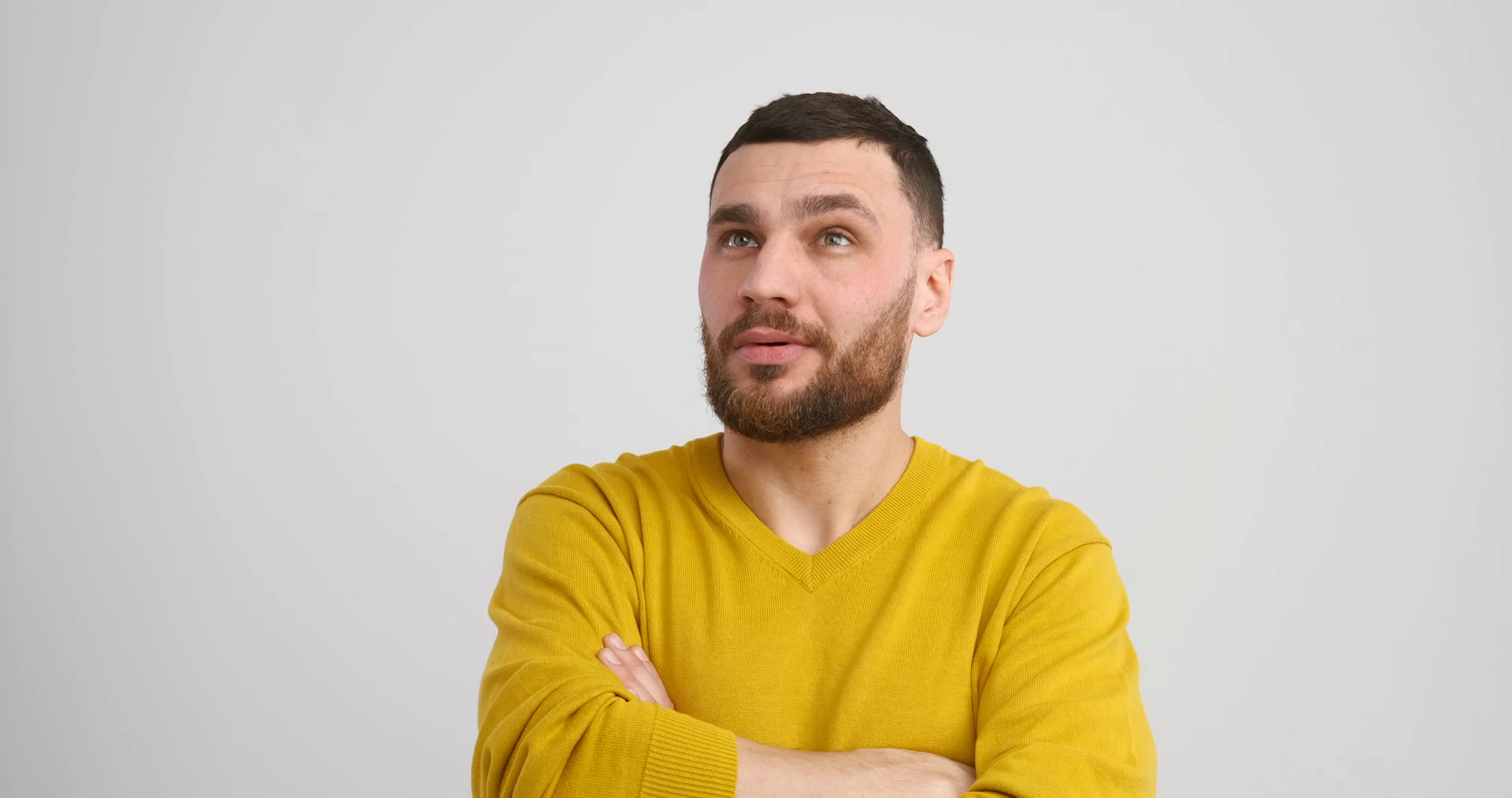 Thoughtful Man Feeling Happy Getting Stock Footage SBV-332798369 ...