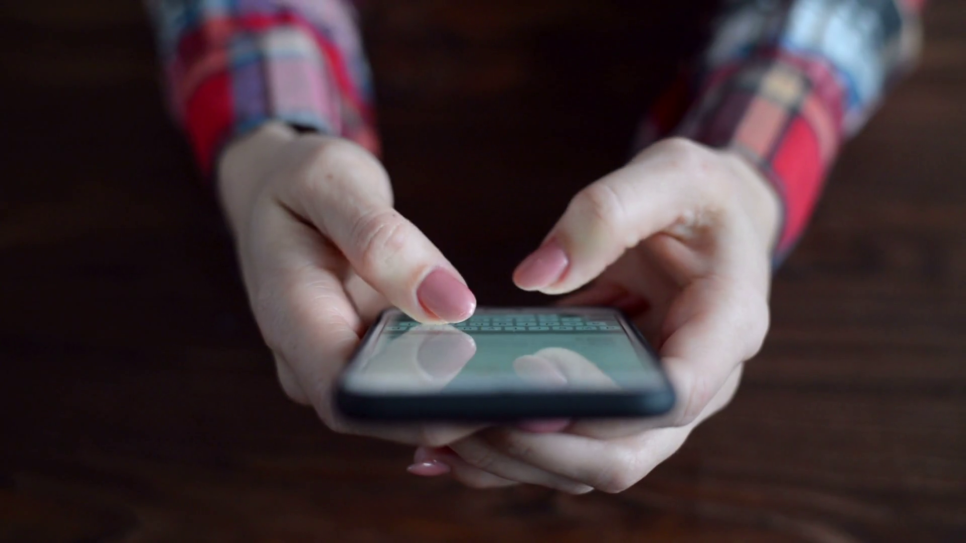 Top View Of Hands Typing Text Message In Stock Footage SBV-321454689 ...