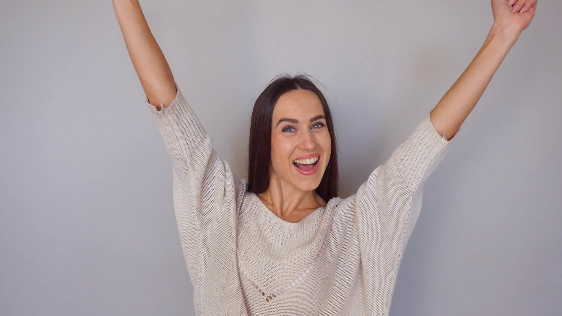 Energetic Young Woman Dancing With Stock Footage SBV-321606547 ...