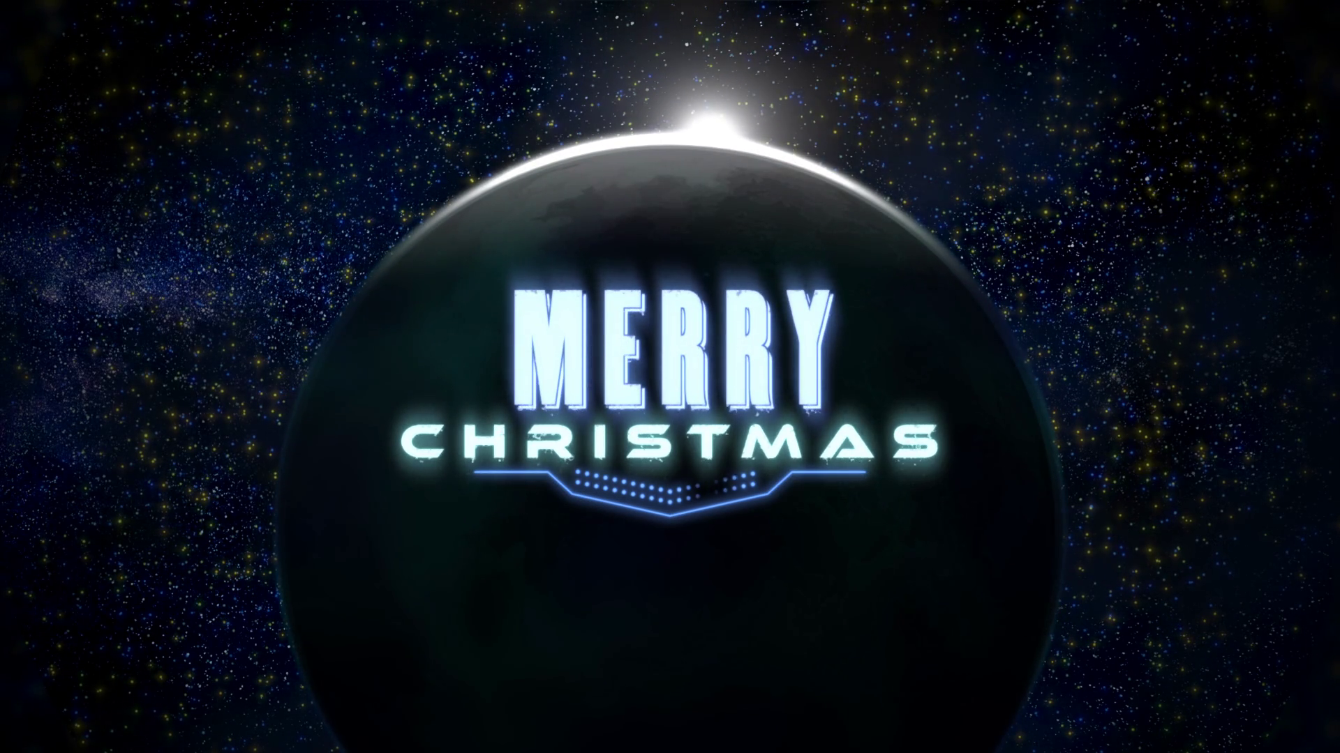 Merry Christmas With Planet Stars In Black Stock Motion Graphics SBV ...