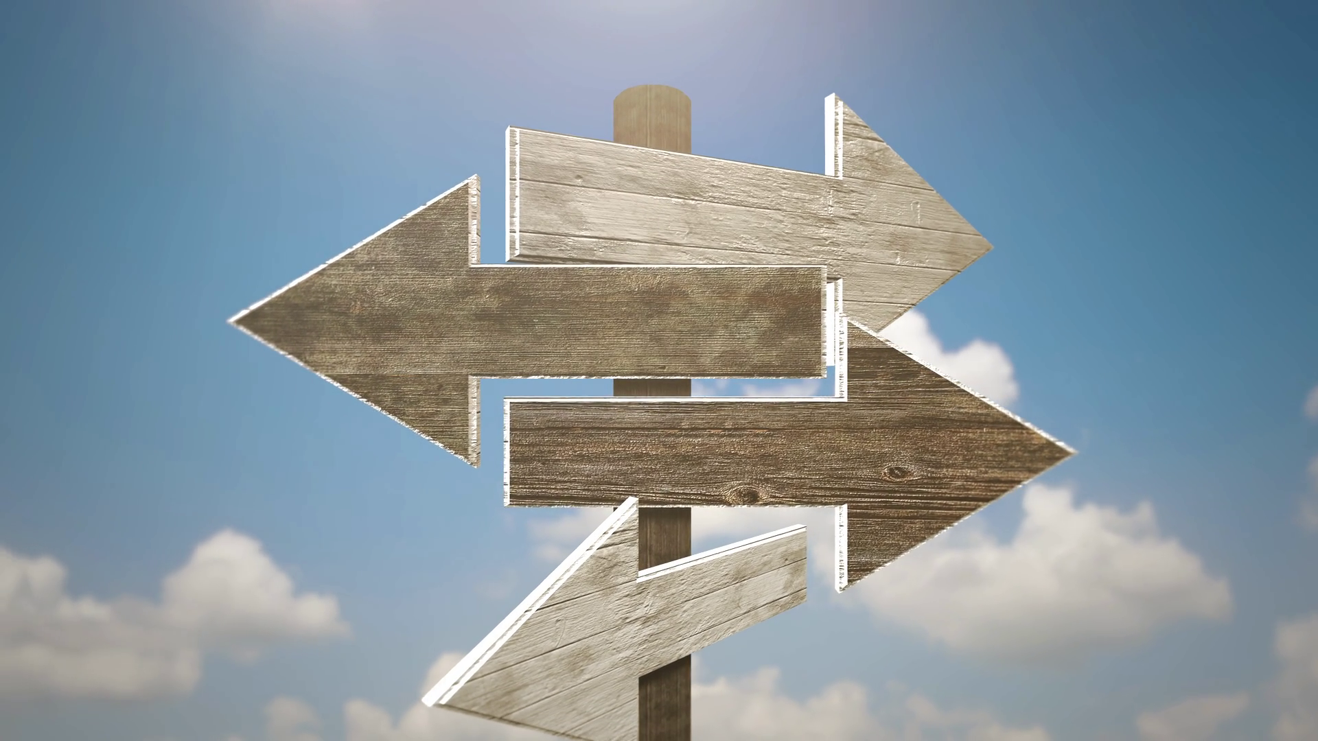 Direction Indicator On Road With Blue Sky Stock Motion Graphics SBV ...