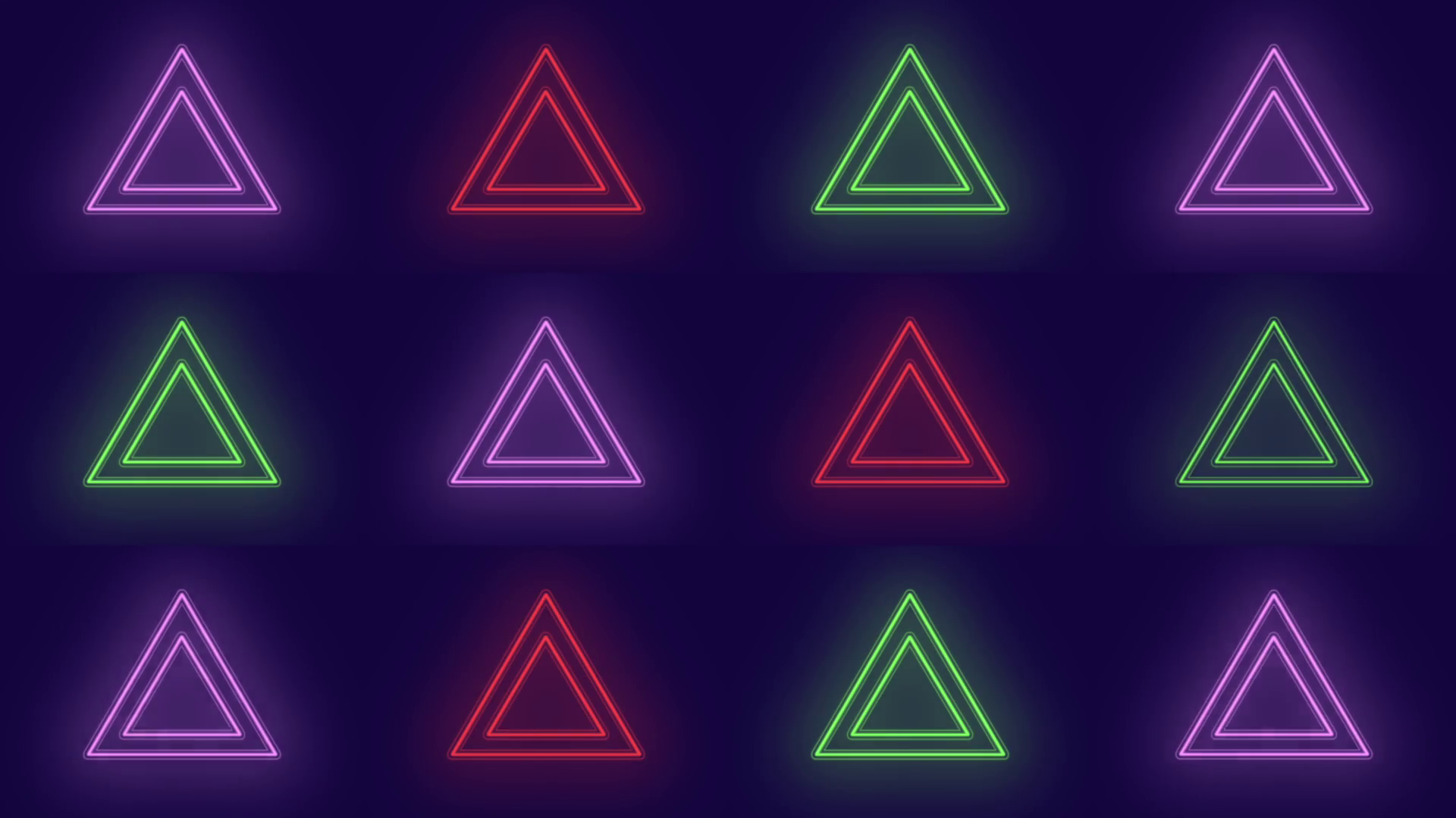 Pulsing Neon Colorful Triangles Pattern In Stock Motion Graphics SBV ...