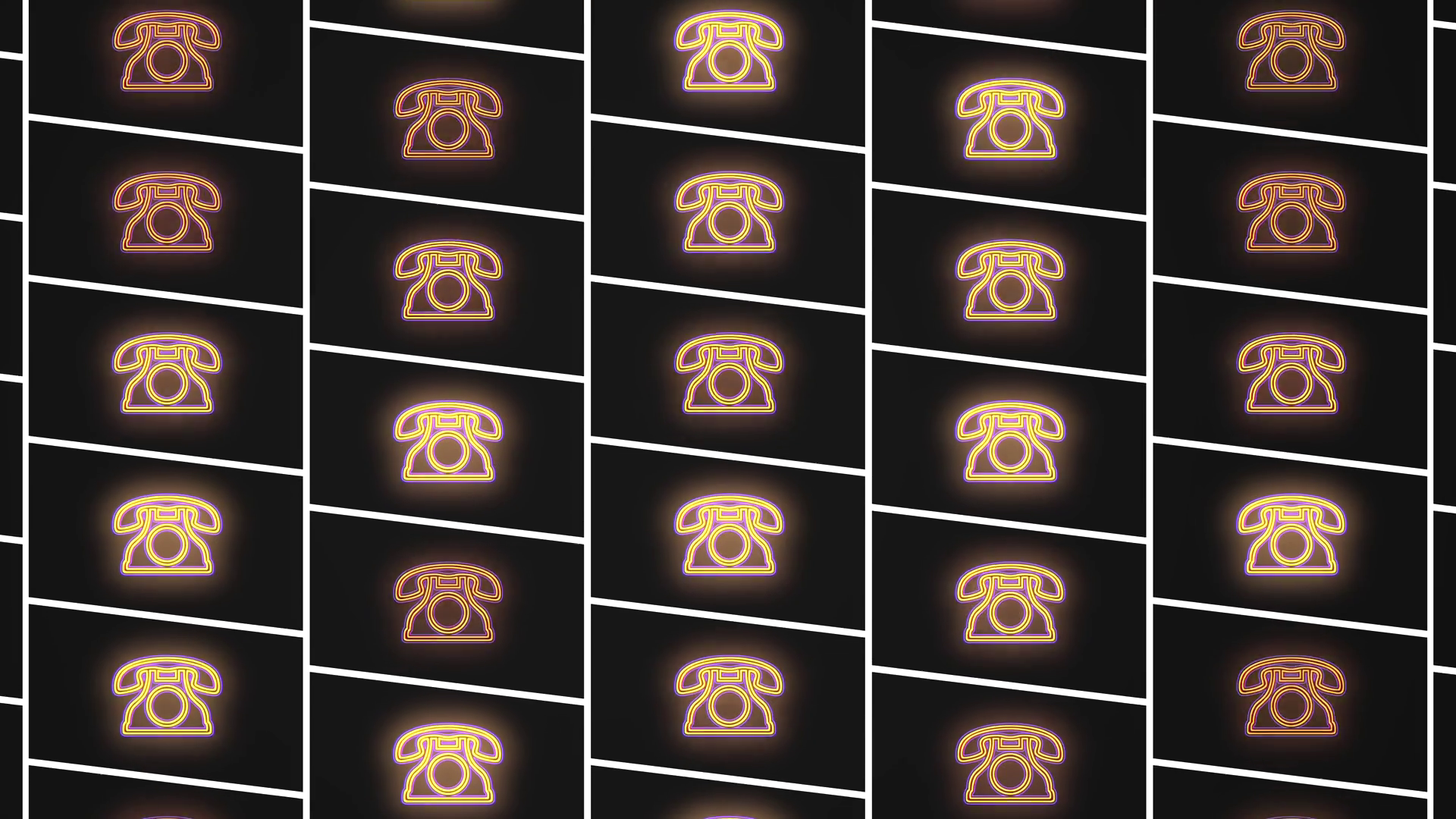 Yellow Retro Telephone Pattern With Led Stock Motion Graphics SBV ...