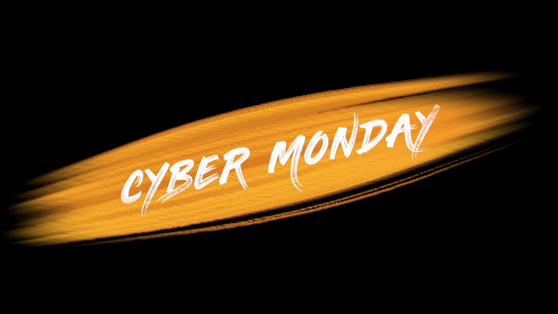 Cyber Monday With Yellow Watercolor Brush On Stock Motion Graphics SBV ...
