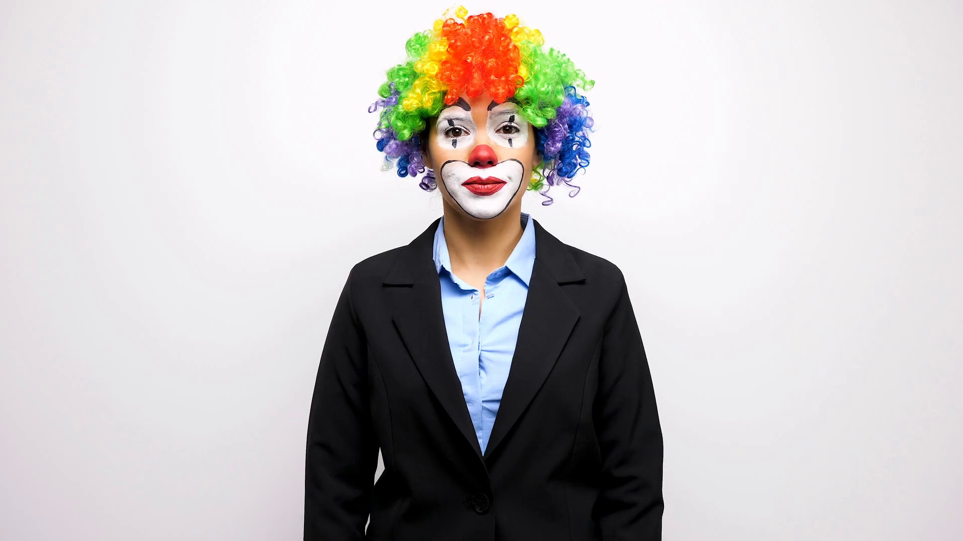 Slow Motion Of Clown In Business Suit Making Stock Footage SBV ...