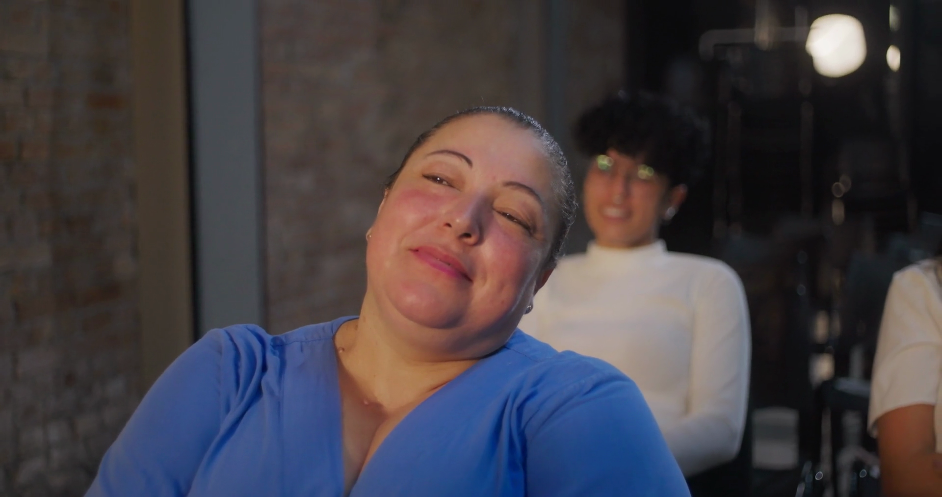Smiling Woman In Congregation With Peaceful Stock Footage SBV-351678016 ...