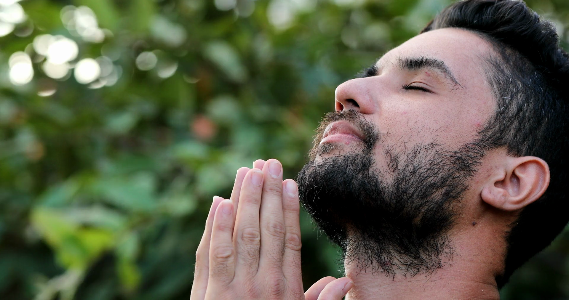 Young Man Worshiping God Outside Person Stock Footage SBV-352127675 ...