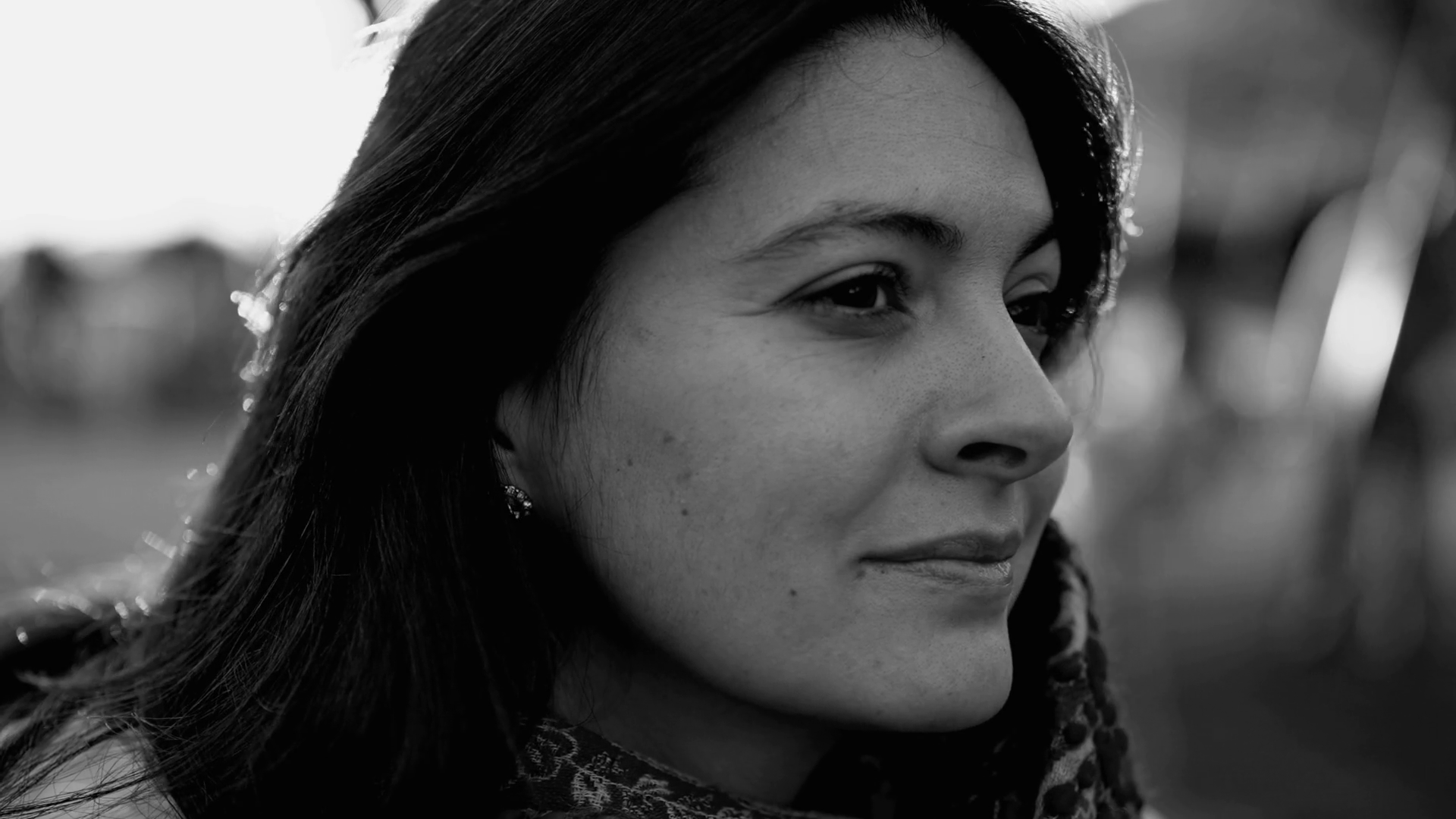 Thoughtful 30s Woman Close-up Face Gazing At Stock Footage SBV ...
