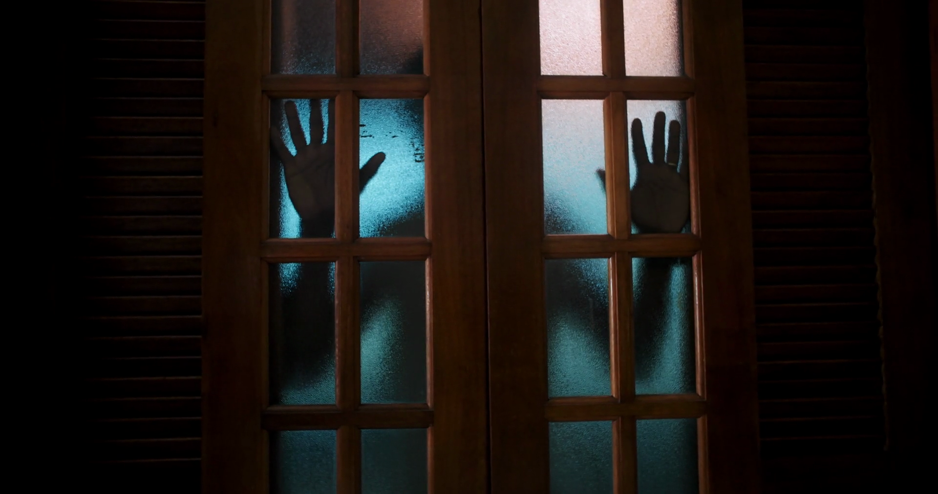 Silhouetted Hands Pressed Against Frosted Stock Footage SBV-351783599 - Storyblocks