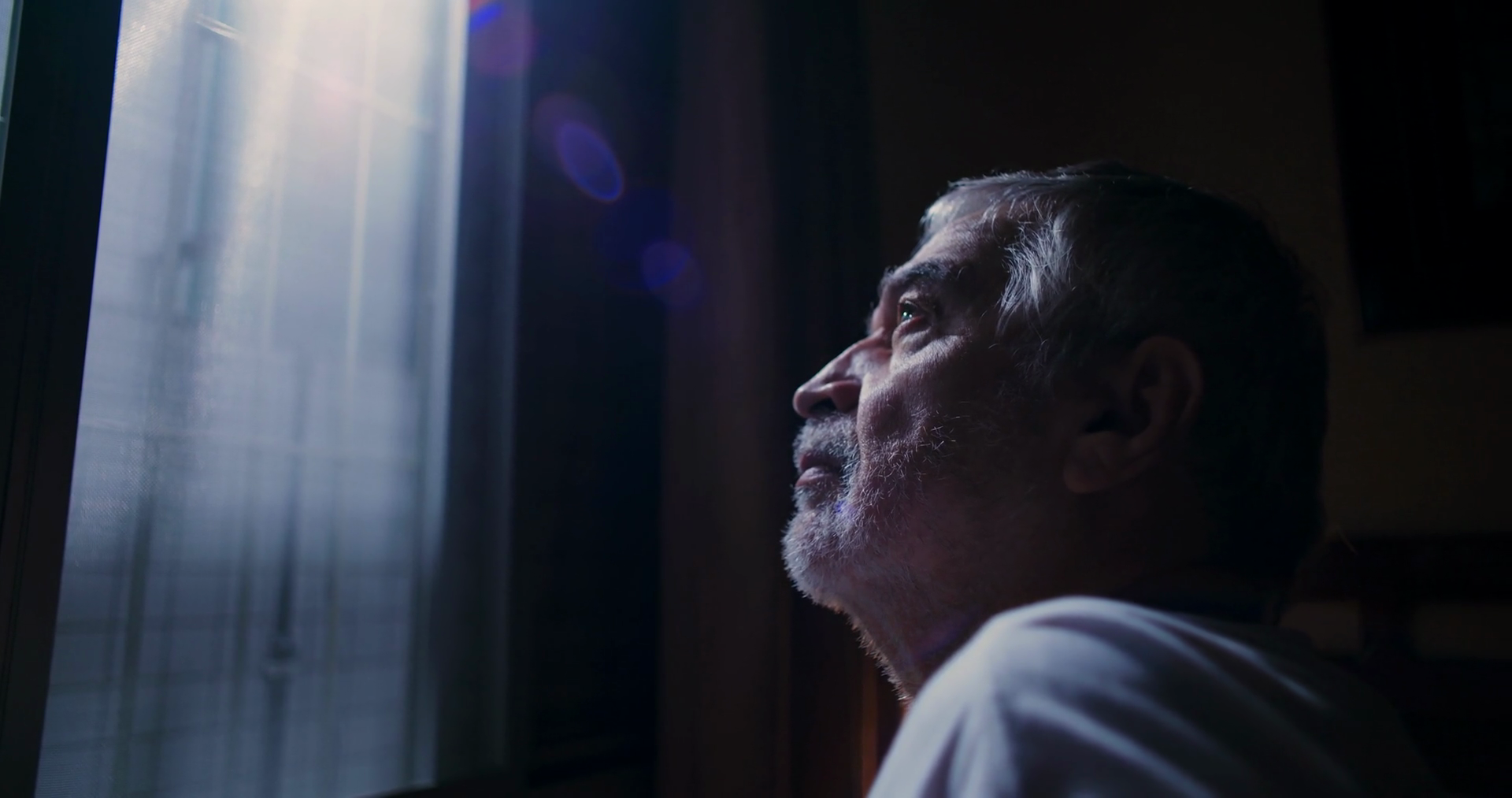 Elderly Man Looking Out Of Window With Stock Footage SBV-351729600 ...
