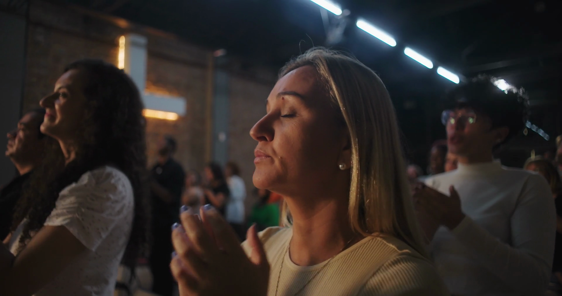 Worshipers At Religious Ceremony Clapping Stock Footage SBV-351818029 ...