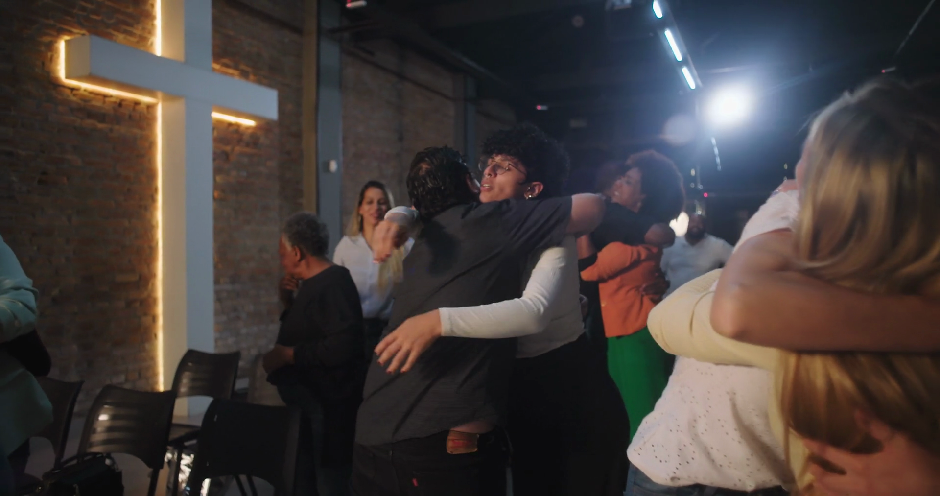 People Embracing In Church Service Stock Footage SBV-351819532 ...