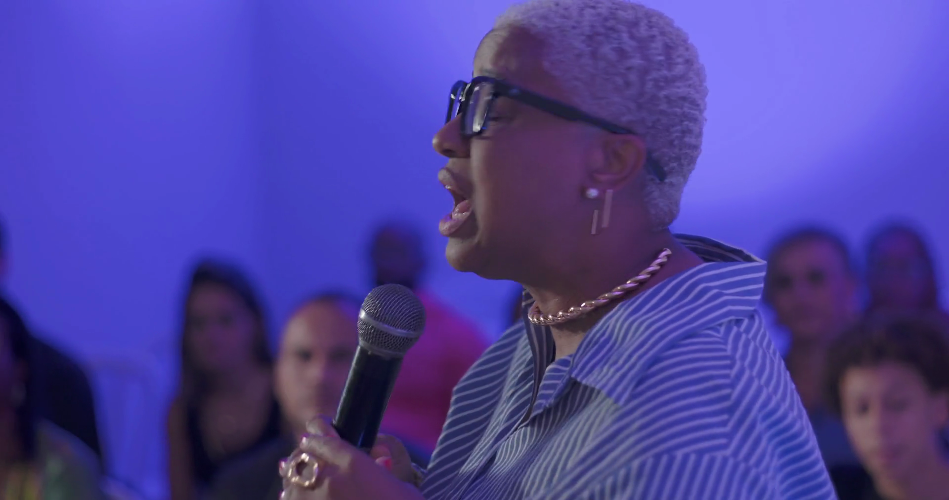 Close Up Of African American Woman Preaching Stock Footage SBV ...