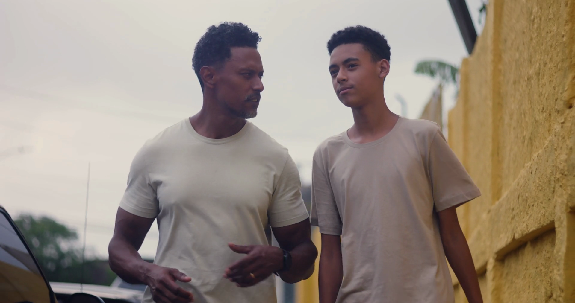 Father Guiding Son During Walk Down Urban Stock Footage SBV-351777997 ...