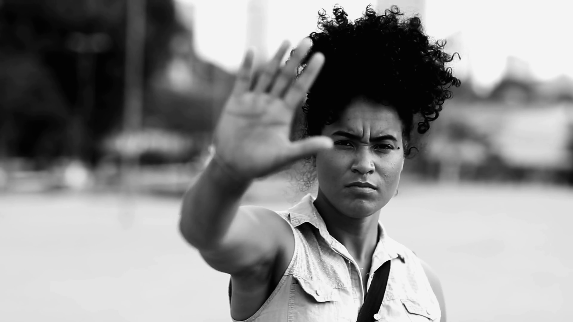 Young Woman Saying Stop With Hand Gesture Stock Footage SBV-351797838 ...