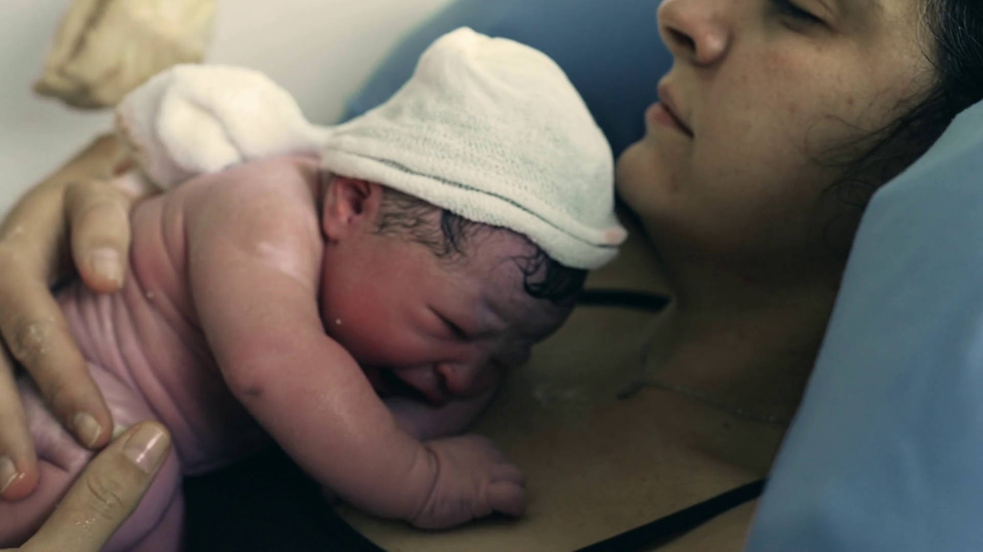 Real Life Birth Moment Of Newborn Baby Right Stock Footage SBV ...