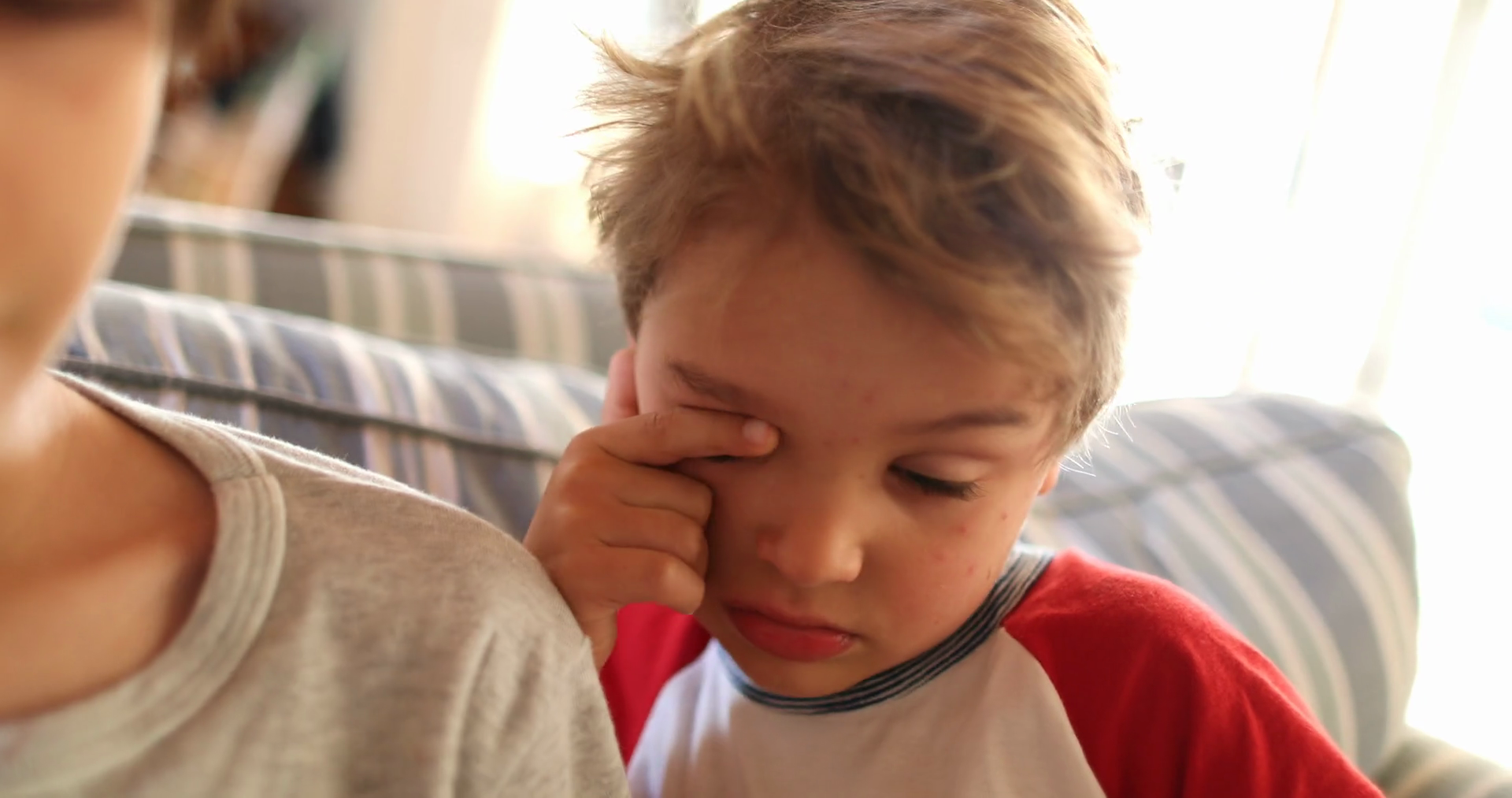 Sleepy Toddler Boy Yawning Real Life Stock Footage SBV-349072270 ...