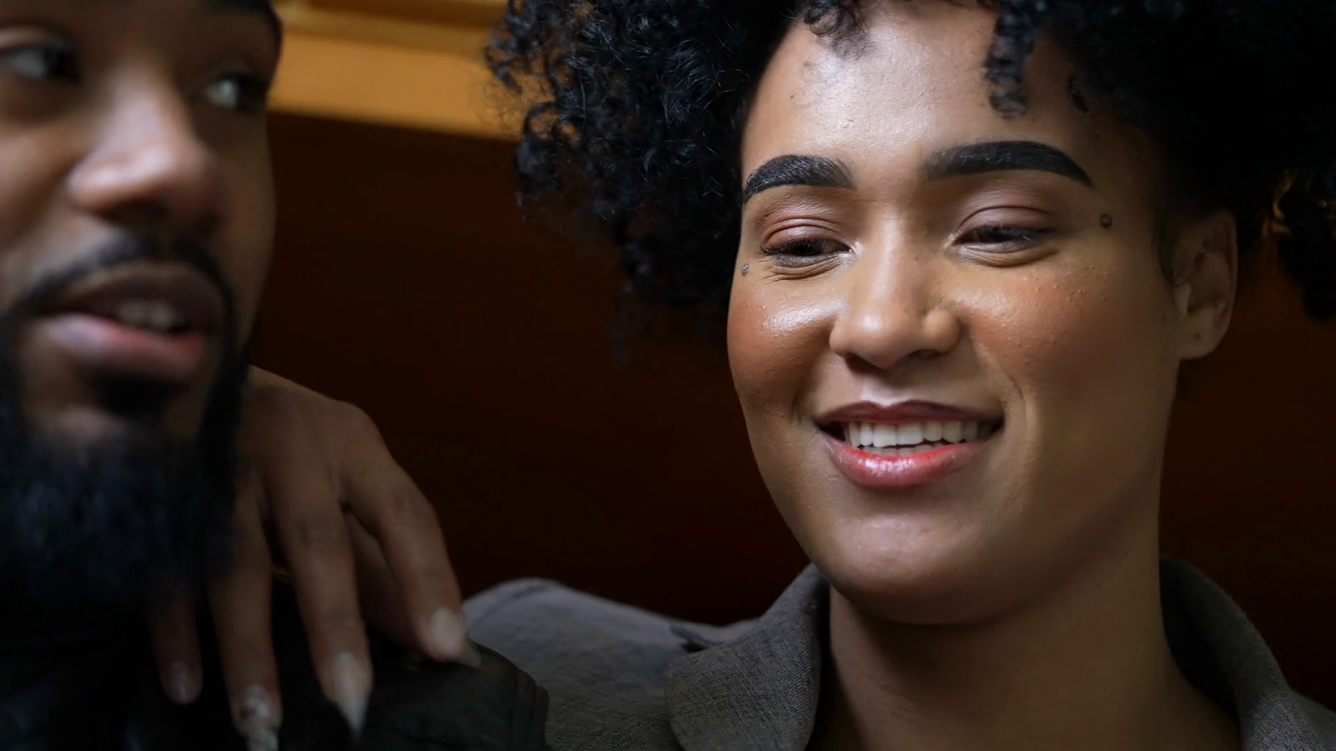 A Black Couple Together In Conversation Stock Footage SBV-348697592 ...