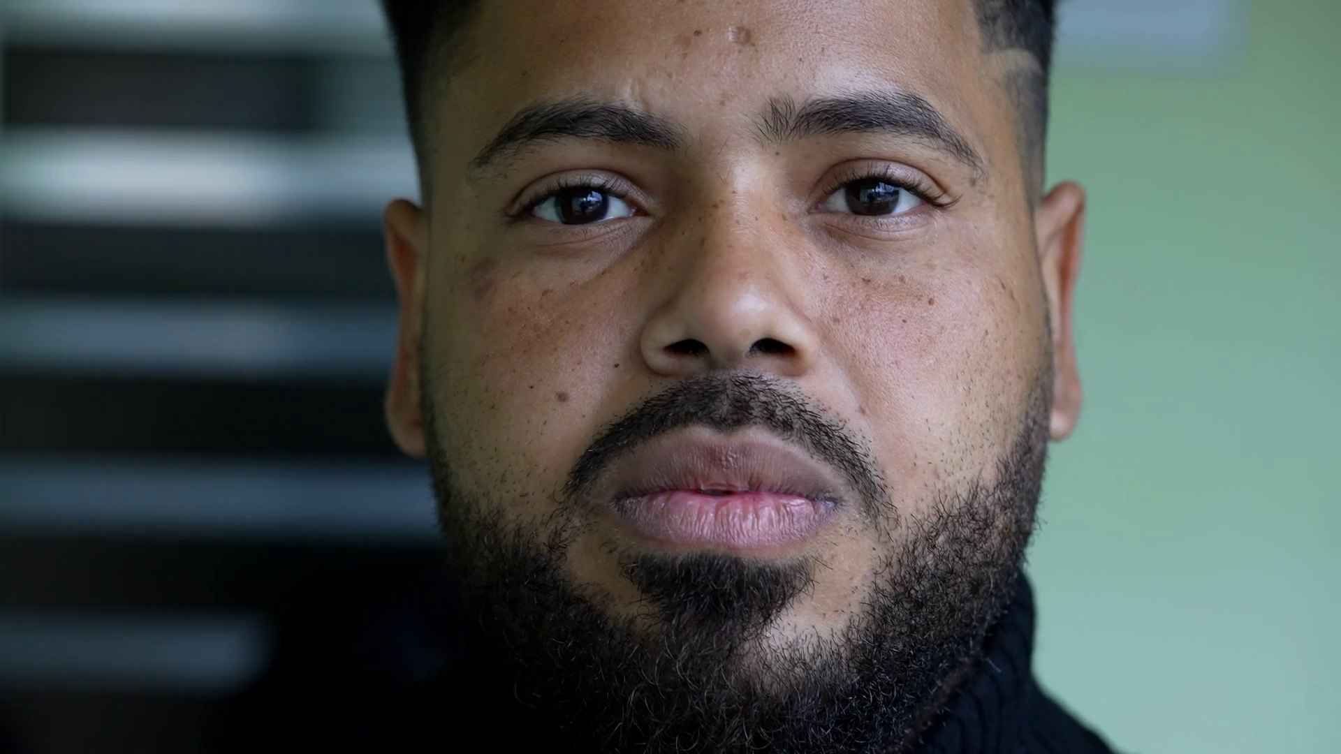 A Casual Hispanic Black Man Portrait Face Stock Footage SBV-348703765 ...