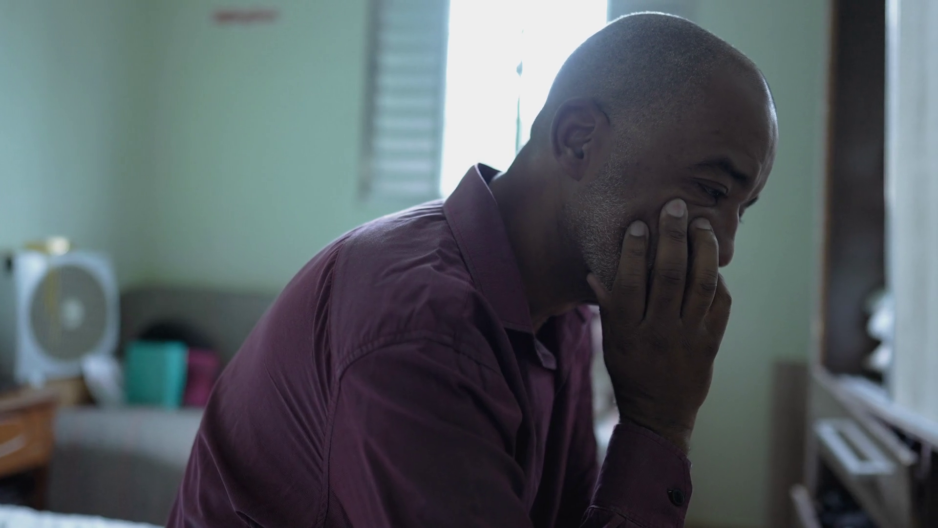 A Desperate Senior Having Regret Guilt Over Stock Footage SBV-348704080 ...