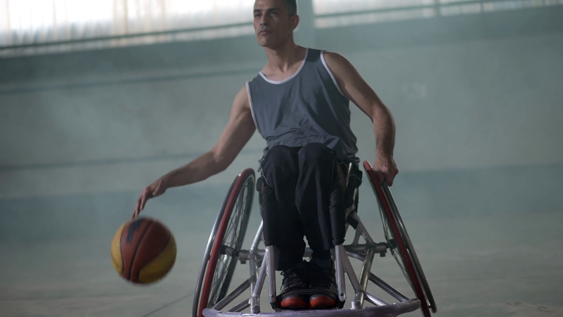Wheelchair Hoops: Athlete With Disability Stock Footage SBV-348397990 ...
