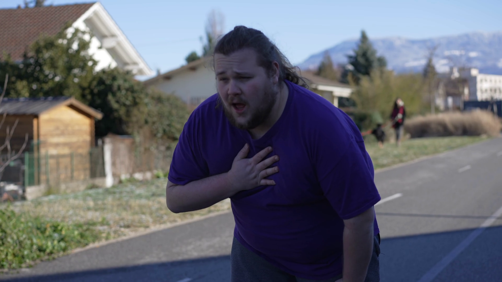 Young Overweight Man Having Chest Pain Stock Footage SBV-348671962 ...