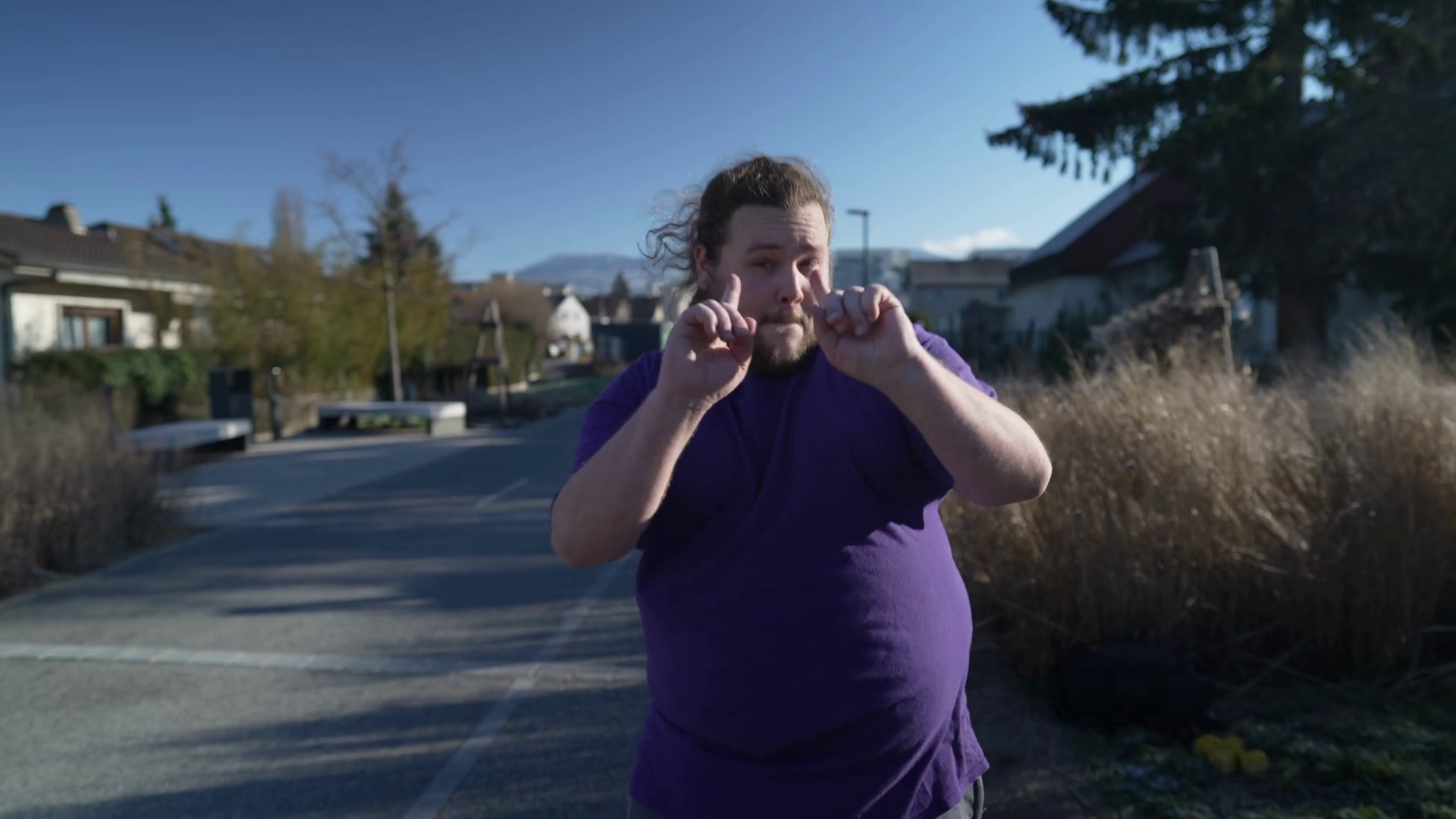 Street Dance Bliss: Fat Man Dances Happily Stock Footage SBV-348437186 ...