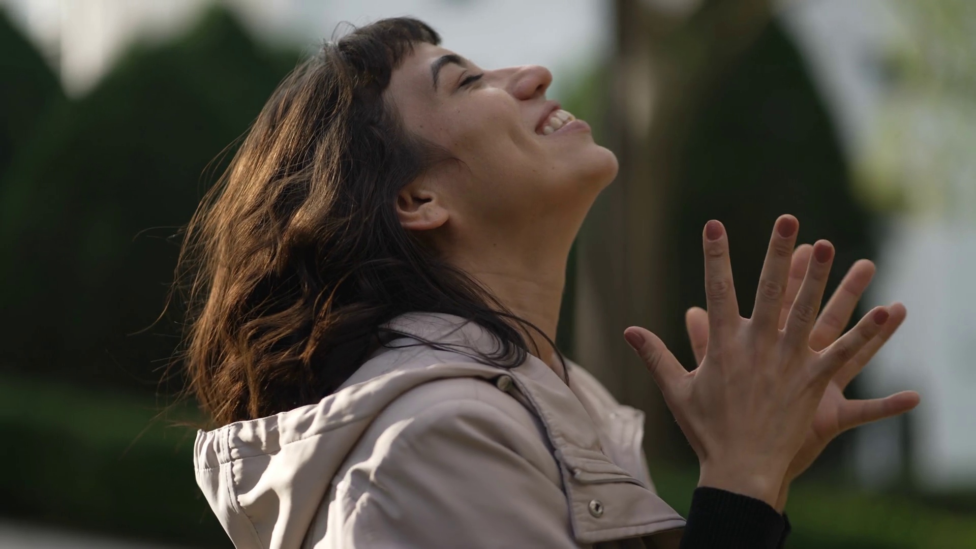A Grateful Hispanic Woman Praying To God Stock Footage SBV-348863063 ...