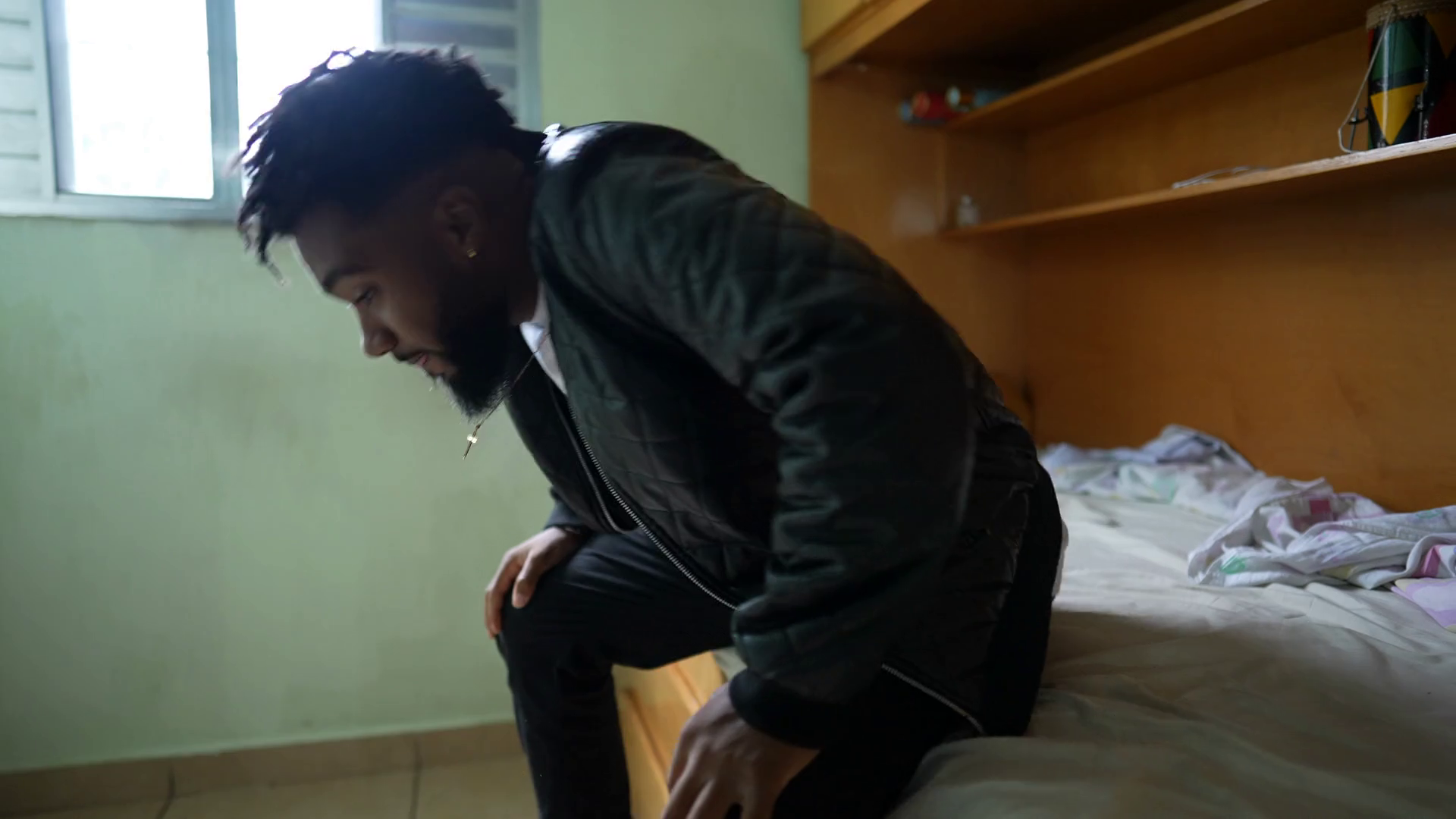 A Young Black Man Lying Down In Bed Resting Stock Footage SBV-348705185 - Storyblocks