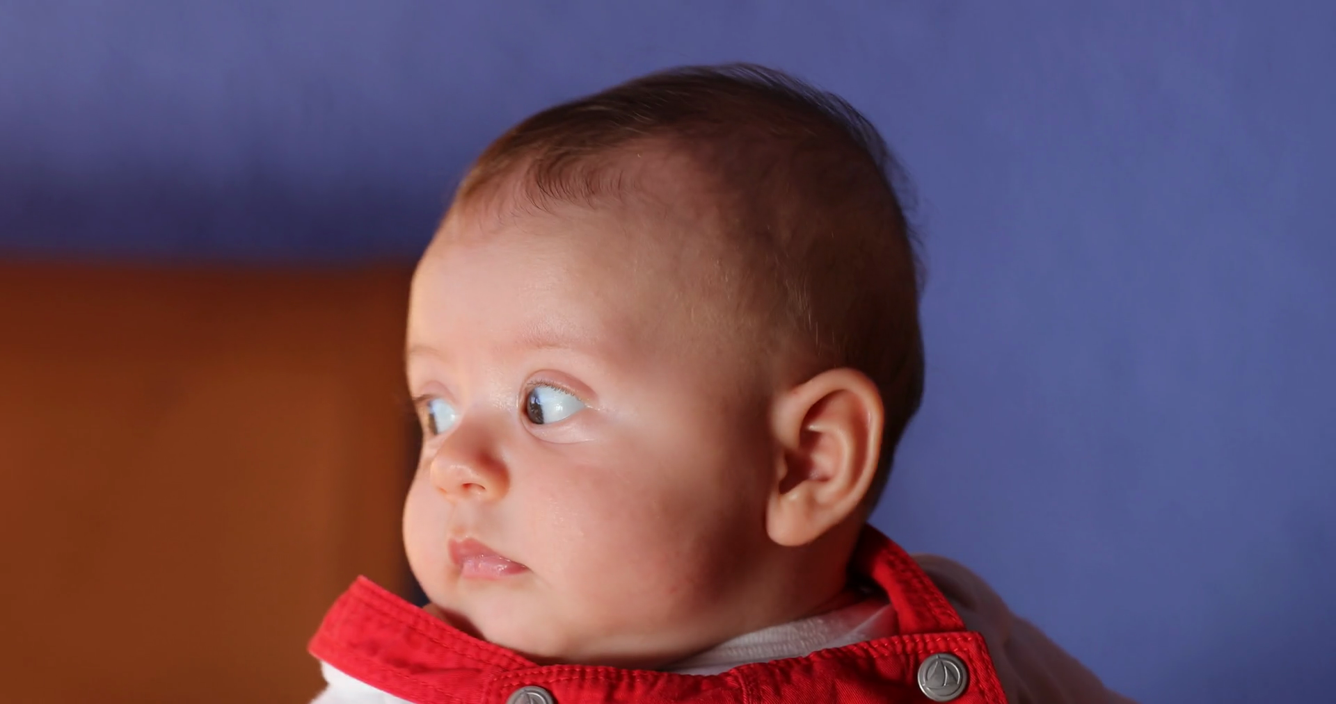 Adorable Cute Baby Boy Learning Observing Stock Footage SBV-348611650 ...